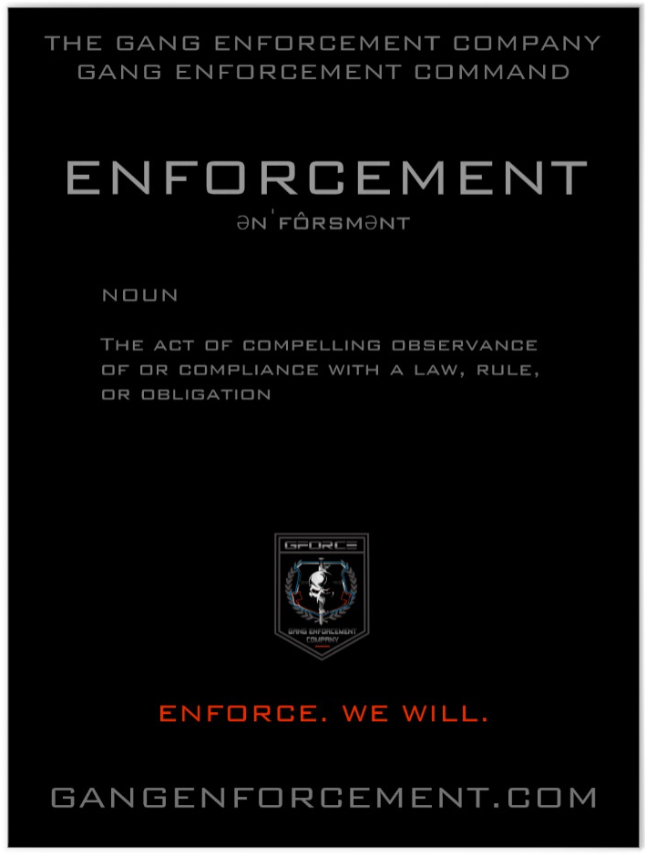 Gang Enforcement Posters – Gang Enforcement Apparel